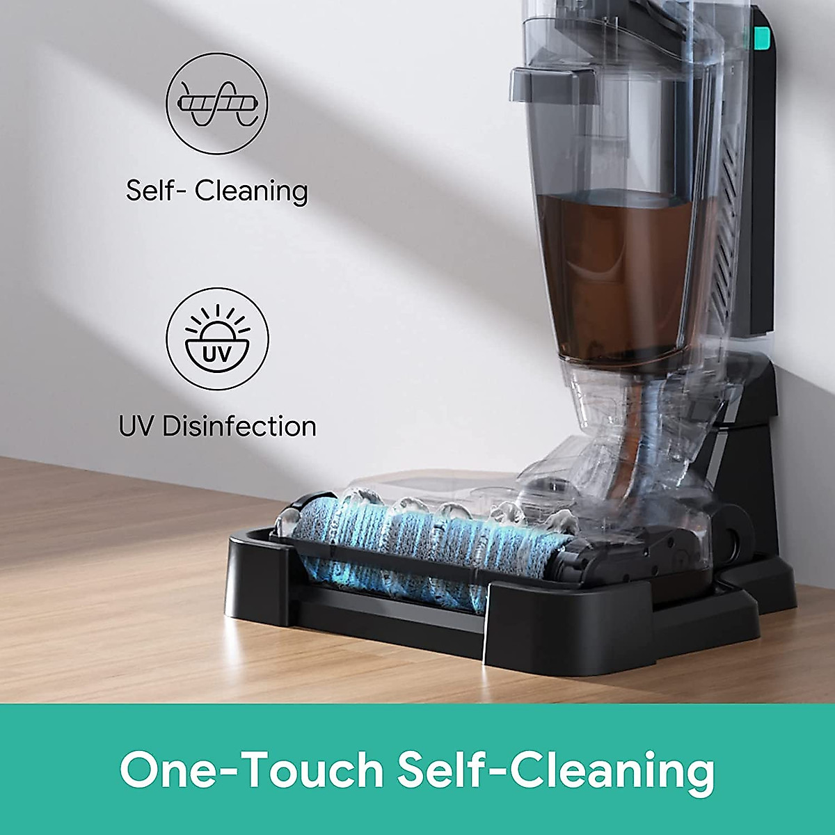 Tesvor Cordless Wet Dry Vacuum Cleaner and Mop, R5 Hardwood Floors Cleaner, Self-Cleaning Wet Dry Vacuum for Multi-Surface Cleaning