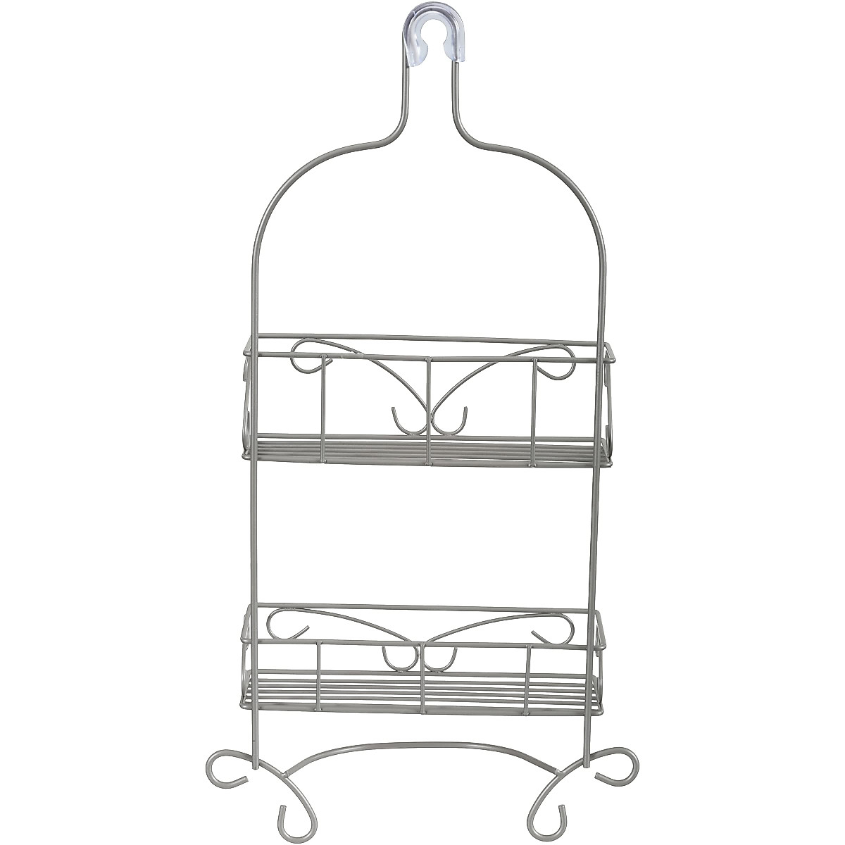 Zenna Home, Satin Nickel Shower Caddy, 2 Shelves