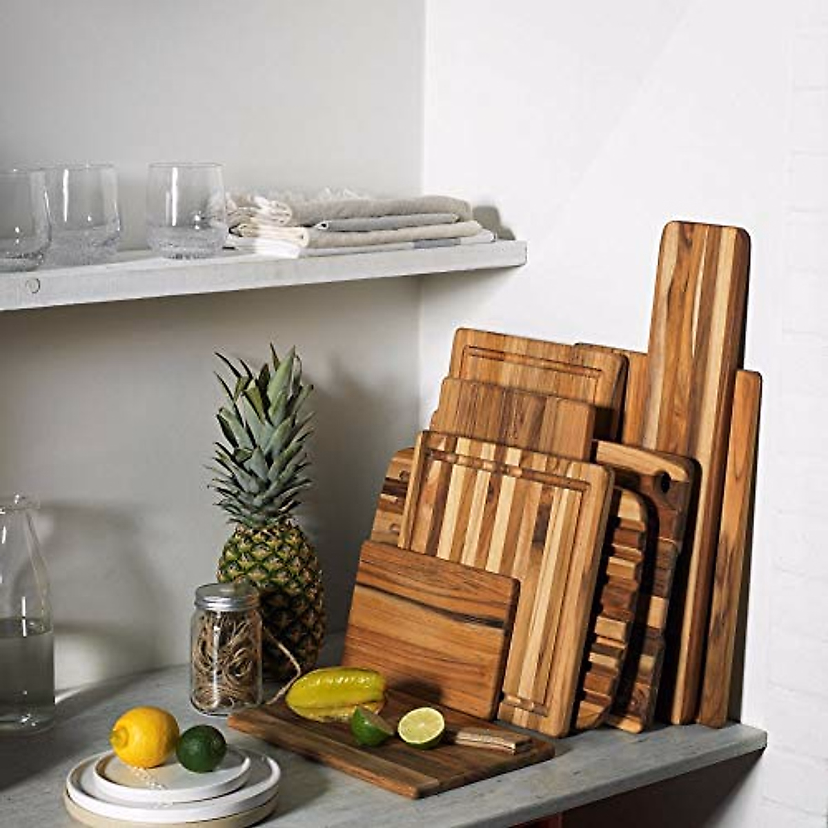 TeakHaus Edge Grain Cutting/Serving Board (Rectangle) | 12" x 8" x 0.55"