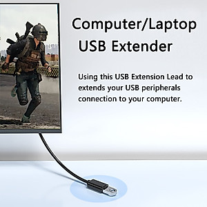 GELRHONR Right Left Angle USB 3.0 Extension Cable,SuperSpeed 90 Degree USB3.0 A Male to Female Super Fast 5Gbps Data Cord for Laptop TV USB Disk Mouse Hard Disk Camera -Black 3.3Ft/1M