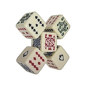 Black Leatherette Deluxe Dice Cup With Storage Compartment for Included Poker Dice Set