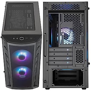 Cooler Master MasterBox MB320L ARGB Micro-ATX with Dual ARGB Fans, DarkMirror Front Panel, Mesh Front Intake Vents, Tempered Glass Side Panel & ARGB Lighting System