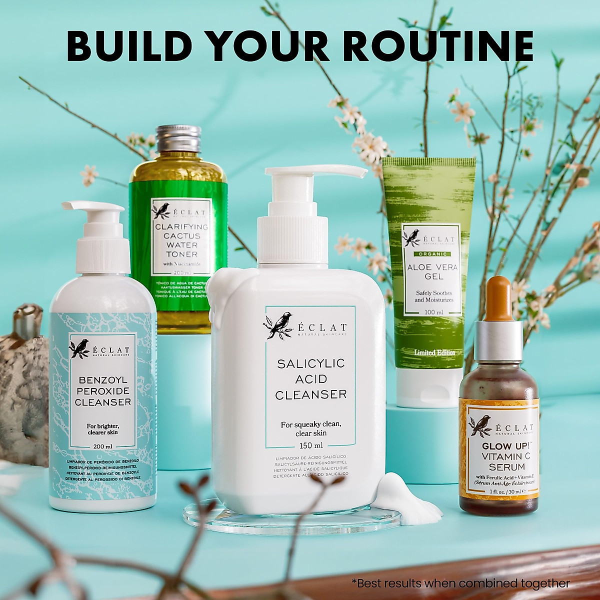 BLEMISH-FIGHTING Acne Face Wash - Salicylic Acid Cleanser with Niacinamide, Vitamin E & Green Tea, Salicylic Acid Face Wash, Facewash Pore Cleanser for Women & Men, Foaming Cleanser For Regular & Oily