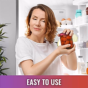 JAR HEADS Rubber Jar Opener Gripper Pad 4 Pack - Thick 5 Inch Grippers for Opening Jars Made in the USA - Jar Opener for Weak Hands & Seniors with Arthritis