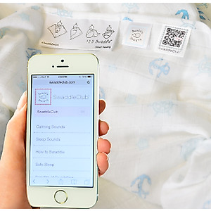 SwaddleDesigns Large Receiving Blanket, Ultimate Swaddle for Baby Boys, Girls, Softest US Cotton Flannel, Best Shower Gift, Made in USA, Pastel Blue Paisley (Mom's Choice Award Winner)