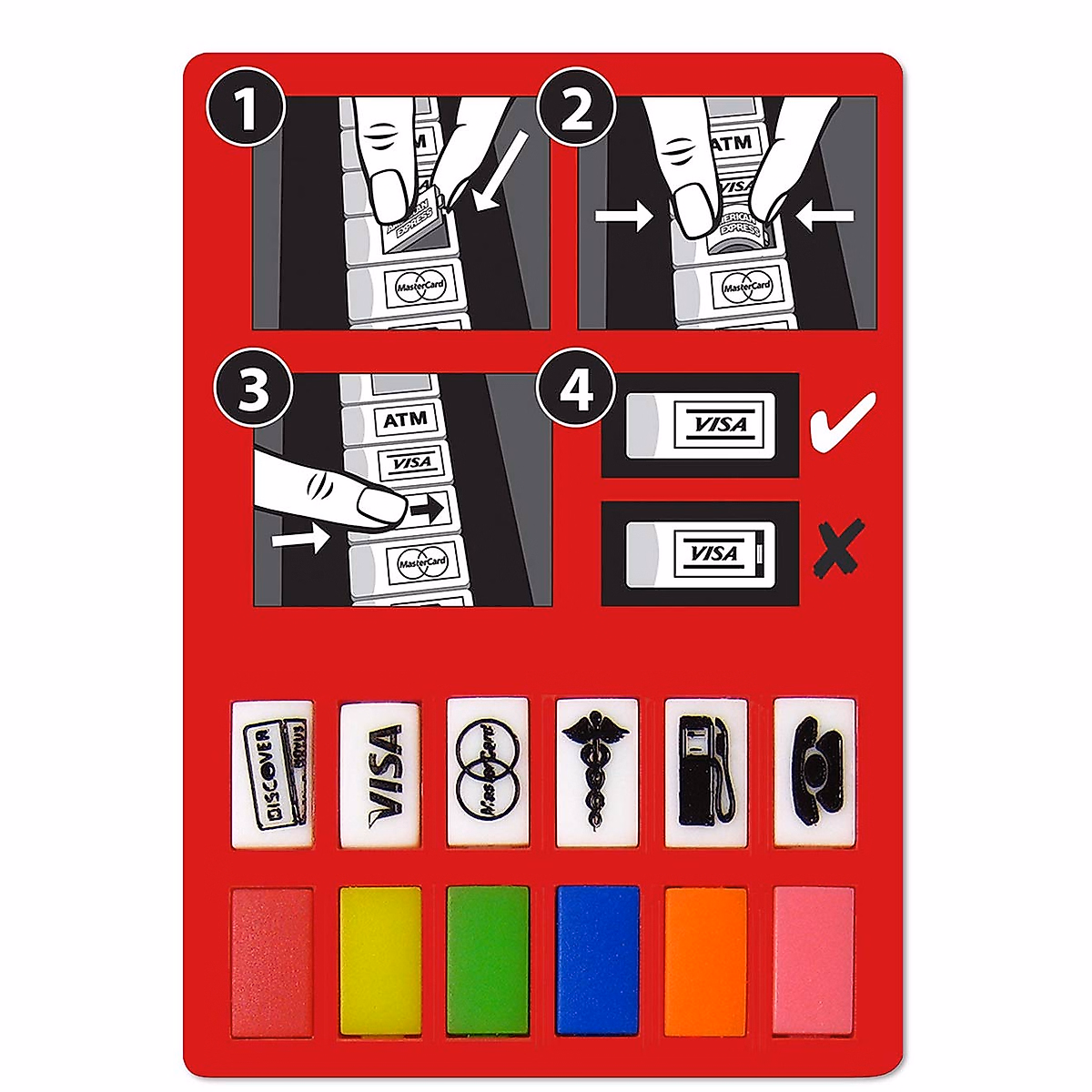 ACM Wallet Button Icon Replacement Kit For 1.0 Six Card Case