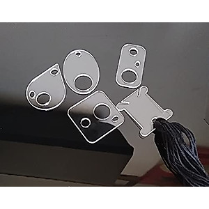 Clear Acrylic Embroidery Floss/Thread Drops,Acrylic Floss Chip Slims, Cross Stitch Tread Bobbins for Craft DIY Sewing Storage (100PCS)