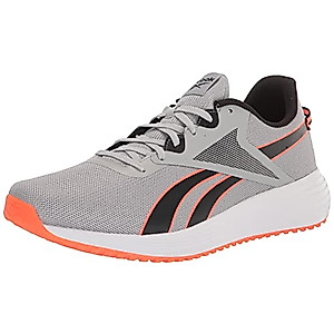 Reebok Men's Lite Plus 3.0 Running Shoe, Pure Grey/Black/Orange Flare, 9