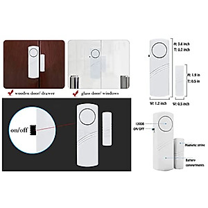 AVAHISTA Ultimate Home Security Bundle 3-in-1 Portable Door Lock Door Stop Alarm 2 Sets of Door/Window Sensor Alarms Heavy Duty Protection for Travel. Home/Apartment Security Package