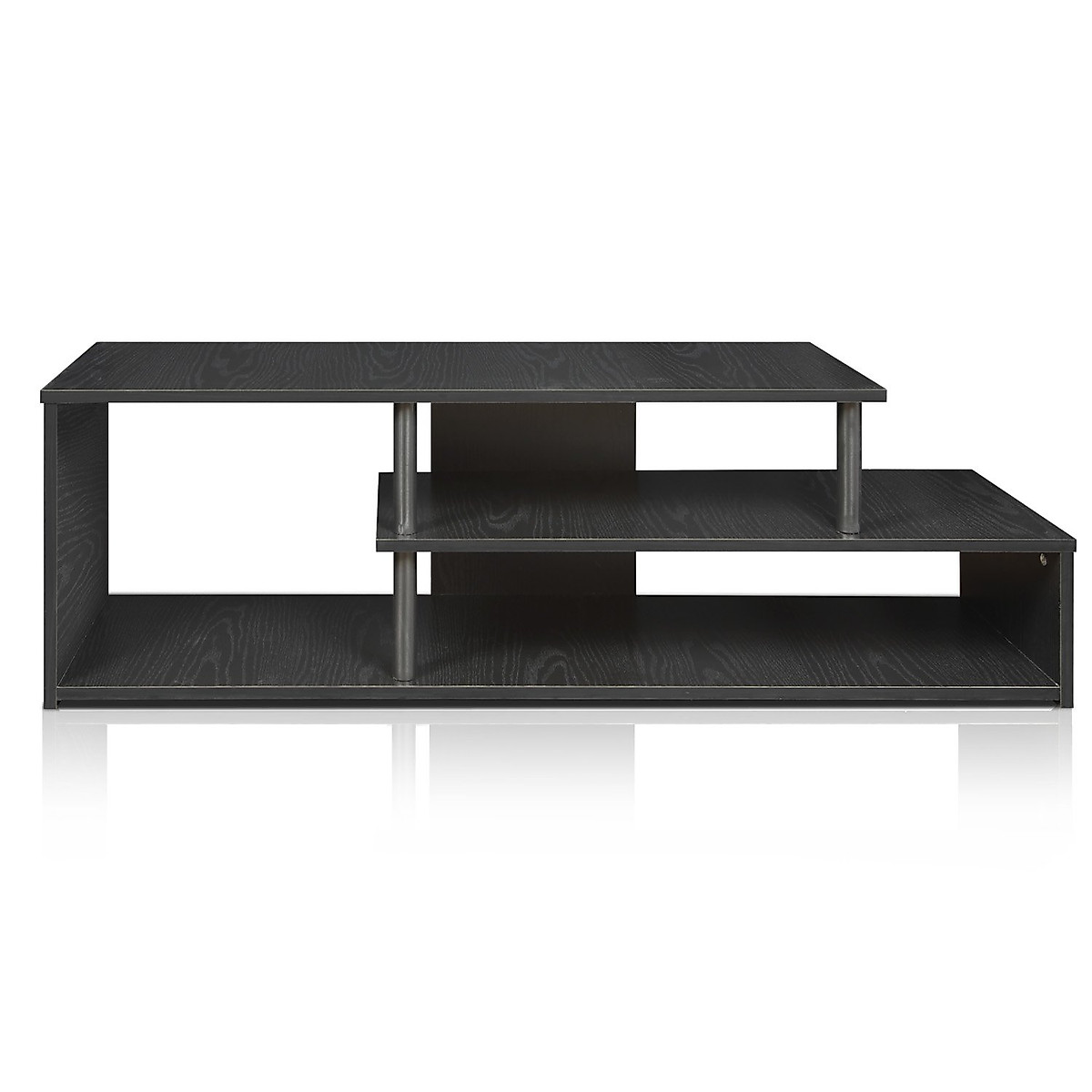 Furinno Econ Low Rise TV Stand, Black/Black