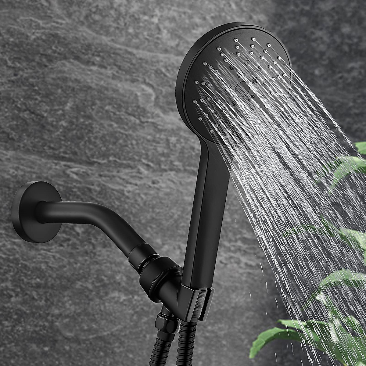 LOWCUS Wall Mounted Extention Shower Arm (Sold with Shower Arm Flange) for U4993-BL 6-inches, Matte Black