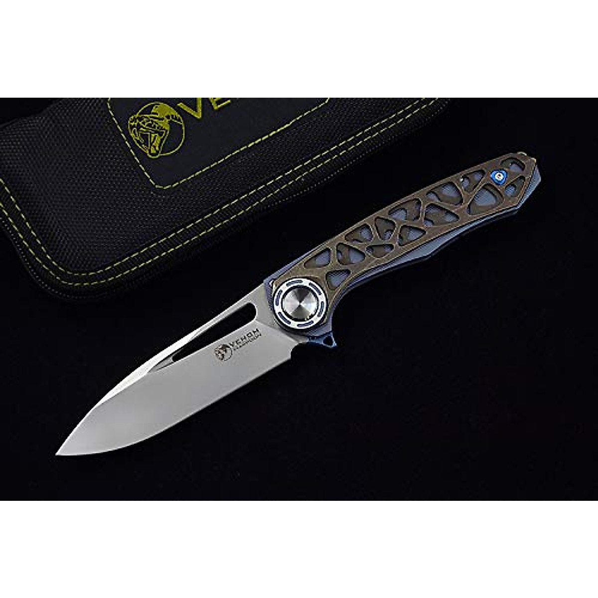 Kevin john Harpoon Folding Pocket Knives M390 Blade Titanium alloy Disassembly Pivot Screws