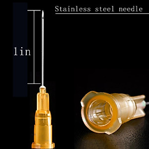 50 Pack - 3ml 25Ga Plastic Dispensing Syringe Tool, Industrial and Scientific Lab Consumables for Refilling, Measuring Liquids, Experiments Research