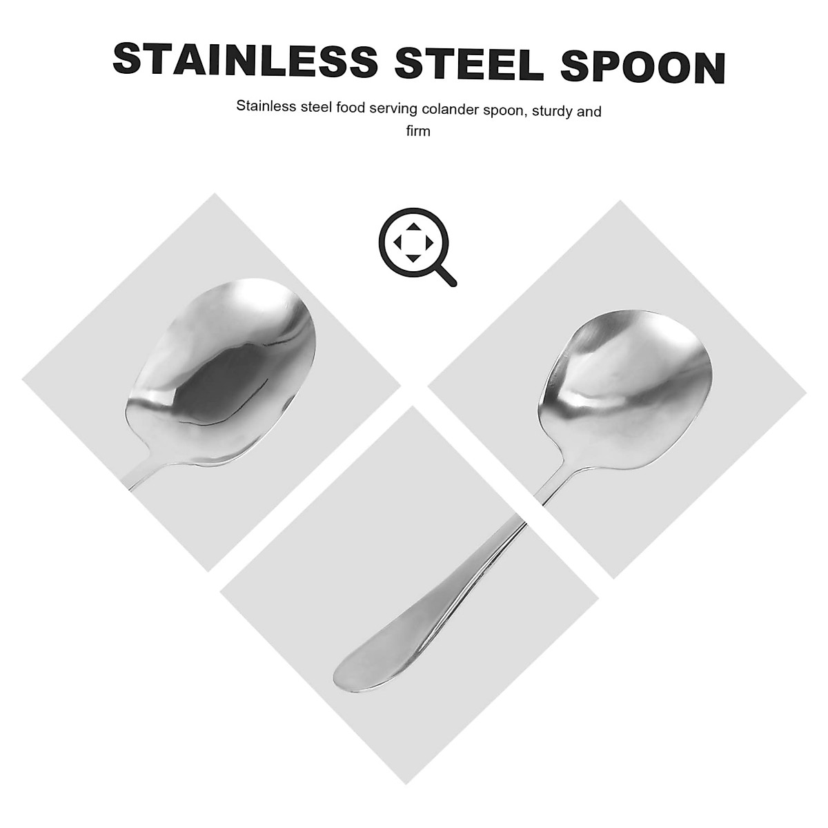 Luxshiny 2pcs Stainless Steel Kitchen Utensil Set Espresso Coffee Stirrer Espresso Spoon Buffet Serving Set Stainless Serving Spoon Big Rice Spoon Salad Spoon Western Food Serving Spoon Mix
