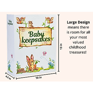 Large Baby Keepsake Box – Mother's Day, Baby Shower, Newborn Gift, New Mom, Baptism, Pregnancy, Baby Boy/Girl – Baby Milestone Box - Baby Memories & Special Moment