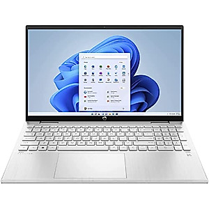 HP Pavilion x360 15-in 2-in-1 Laptop/Tablet with Intel i5-1235U, 12GB RAM - Silver Bundle with Elite Suite 18 Software + 1 Year Protection Warranty