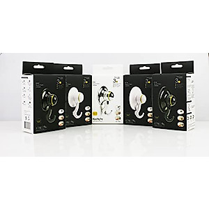 KiahLoc Patented Yellow Ring Indicator Suction Cup Hooks, Kitchen Hooks Removable Wall Vacuum Holder for Smooth Tile, Glass and Mirror( 4 Pack) (#56 (6.6 LB), Chrome)