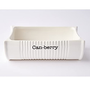 Mud Pie Can-Berry Ceramic Cranberry Serving Dish and Spatula Set