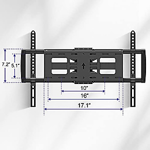 TV Wall Mount for 42-75 inch TVs, Universal Swivel TV Mount Bracket Hold up to 100 lbs., Tilt TV Bracket for LED LCD OLED, 4K Flat or Curved Screen Max VESA 600x400, Fit up to 16” Wood Studs