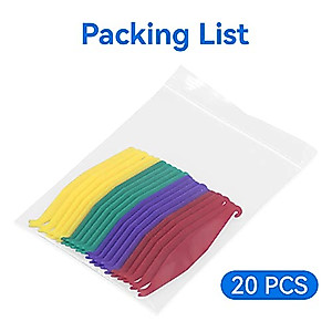 Annhua 20 PCS Dental Elastic Rubber Bands Placers, Braces Rubber Band Tool Disposable Plastic Elastic Placers for Braces Bands - Multi-color