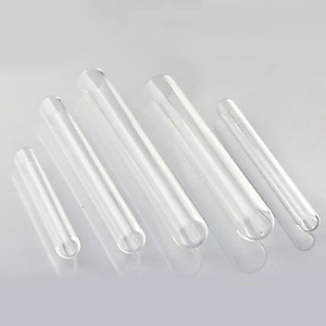 High Temperature Heating Quartz Glass Test Tube Laboratory Transparent Heating Glass Tube (25-150mm(5))