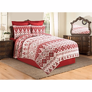 C&F Home Delete King 3 Piece Set Red