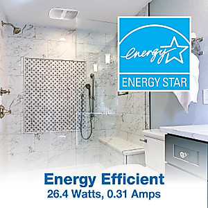 Air King AK100D Energy Star Qualified Dual Speed Exhaust Bath Fan with 100-CFM and 1.5-Sones, White Finish