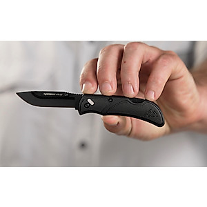 OUTDOOR EDGE Razor EDC Lite Folding Pocket Knife with Clip | Compact 2.5” Replaceable Blade Knife with RazorSafe Blades | Perfect Small Knife for Men, Women, Work & Camping (Black, 2 Black Blades)