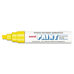 Sanford uni-Paint 63735 uni-Paint Marker Broad Tip Yellow