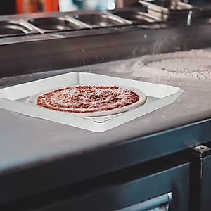 YARDWE Pizza Bakeware, Perforated Aluminum Sheet Pan 12 Inch Pizza Tray Pizza Pan with Holes Square Nonstick Bakeware for Oven Baking Pizza, French Fries