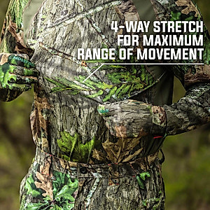 Mossy Oak Standard Men Lightweight Camo Shirts Hunting, Bottomland, Medium