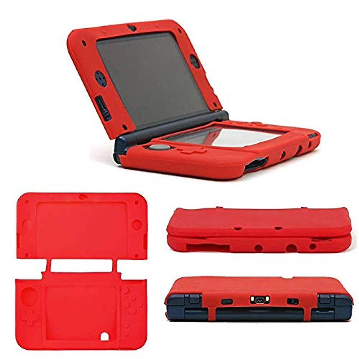 RDFJ New 3DS XL Protector Anti-Scratch Hard Case Sillicon Case Accessories for New 3DS XL (White)