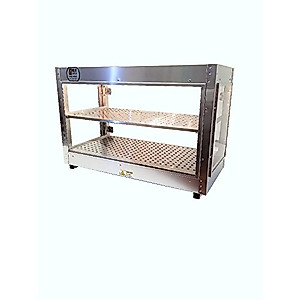HeatMax Commercial Countertop Food Warmer Display Case With Water Tray 30x15x20