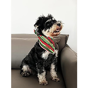 lionet paws Christmas Dog Bandana for Small Medium Large Dogs, Cat Dog Kerchief Dog Triangle Bibs Scarf for Girl Boy Gift