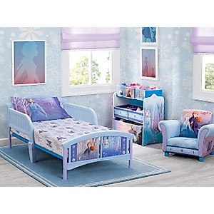 Disney Frozen II Traveling North Lavender, Light Blue & Plum 2Piece Toddler Sheet Set - Fitted Bottom Sheet, Reversible Pillowcase, Lavender, Light Blue, White, Plum