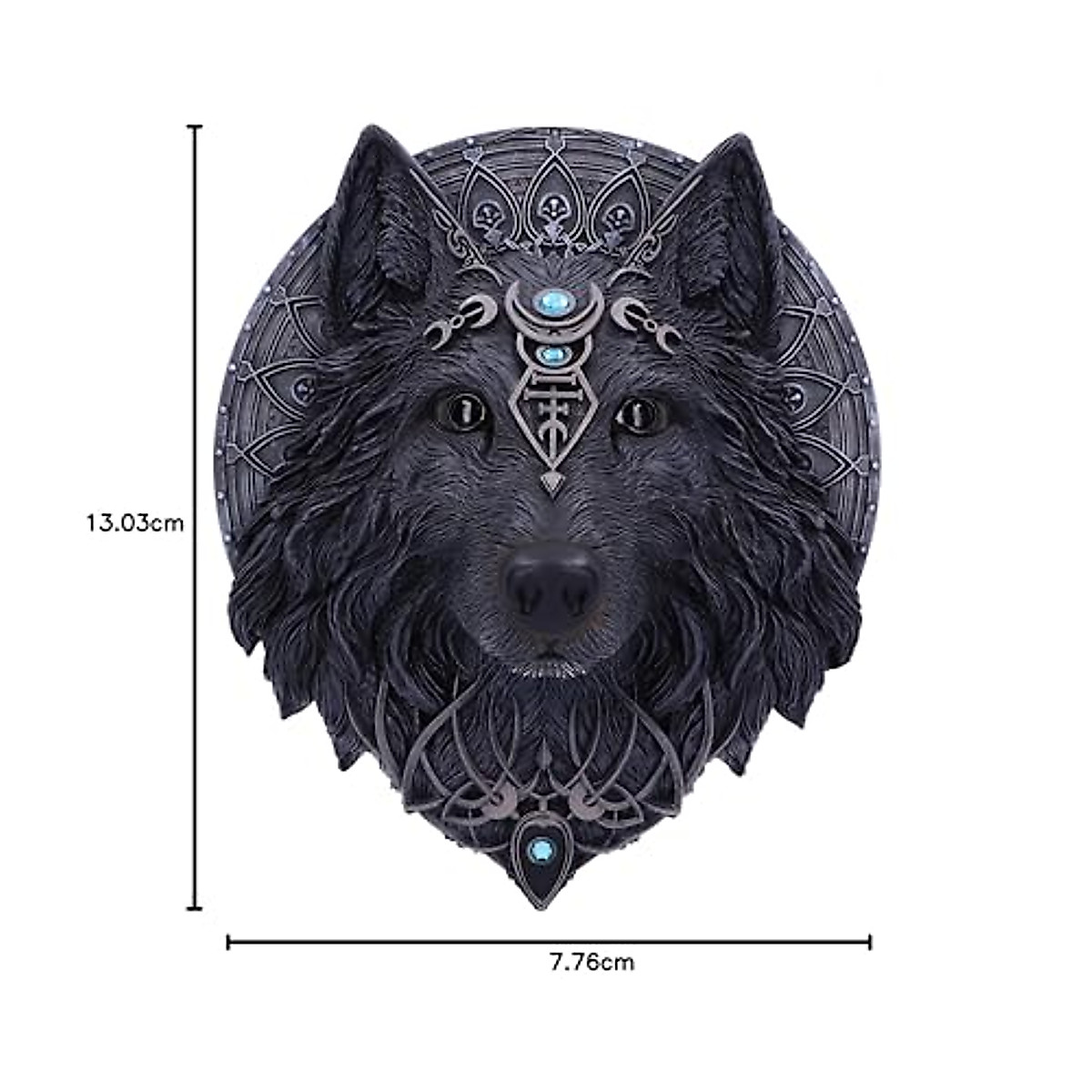 Nemesis Now Dark Gothic Magical Wolf Moon Wall Hanging Plaque, Black, One Size