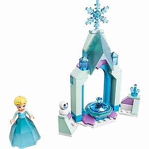 LEGO Disney Elsa's Castle Courtyard 43199 Building Set, Disney Frozen Ice Castle with Princess Elsa Mini Doll Figure, Disney Princess Toy Set for Kids Age 5+, Great Gift for Birthday or Any Time
