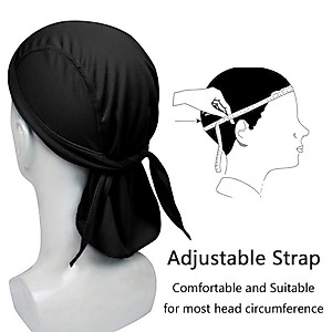 MIZOK Unisex 4 Pieces Cycling Bandana Cap Sun UV Protection Sweat Wicking Cap Hat Skull Cap Pirate Hats White