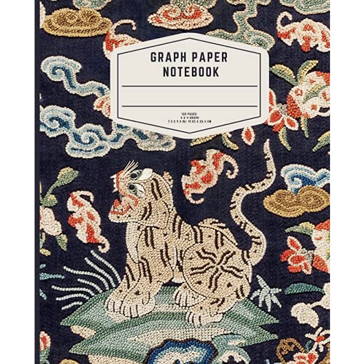 Cute Tiger Graph Paper Composition Notebook: Quad Ruled 4x4 Grid Paper for Math & Science: Graph Composition Notebook for Teens, Kids, Students, HomeSchool, and College Perfect for Back to School!