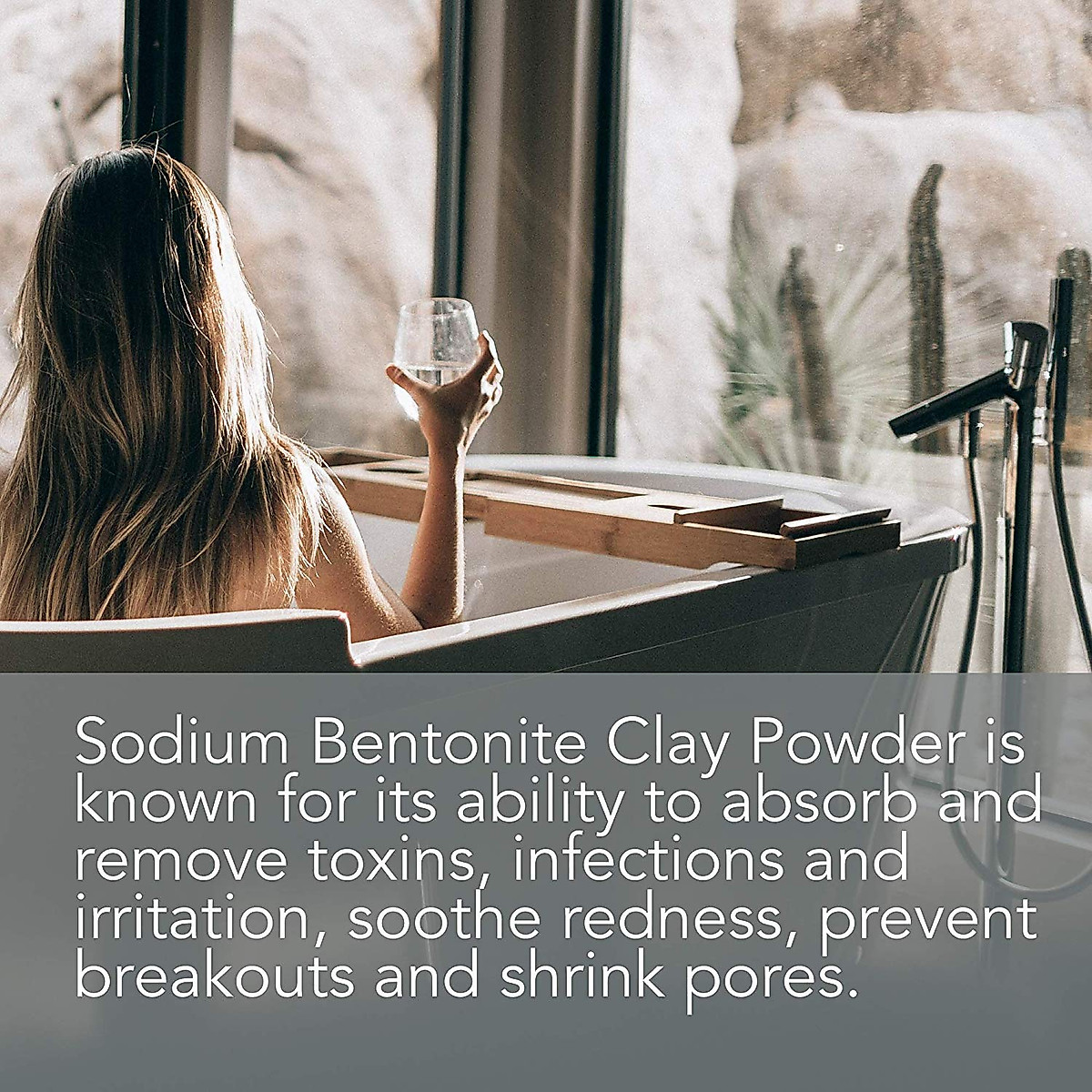 Pure Body Naturals Bentonite Clay Powder for DIY Detox Body & Face Mask, Pure Indian Healing Clay for Deep Pore Cleansing and Armpit Detox for Women, (8.0 oz)