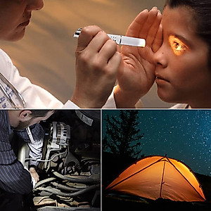 Novamedic 5 Pack LED Pen Light with Pupil Gauge, Reusable Medical Diagnostic Penlight for Doctors Nurses EMTs and Nursing Students, White, Batteries Included