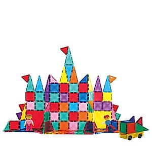 PicassoTiles 120 Piece Magnetic Building Block Mini Diamond Series Travel Size Magnet Construction Toy Set STEM Learning Kit Educational Playset Child Brain Development Stacking Blocks PTM120