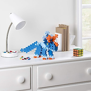 Plus Plus Big - Instructed Play Set - Mega Maker Triceratops - 67 Piece Construction Building STEM | STEAM Toy, Interlocking Large Puzzle Blocks for Toddlers and Preschoo