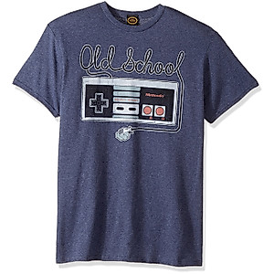 Nintendo Men's Tangled Controller T-Shirt, Large, Navy Heather