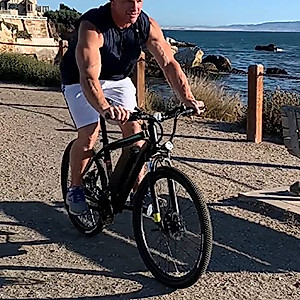 TotGuard Electric Bike, Electric Bike for Adults, 26" Ebike 350W Adult Electric Bicycles, 19.8MPH Electric Mountain Bike, 36V 10.4Ah Battery, Suspension Fork, Shimano 21 Speed Gears