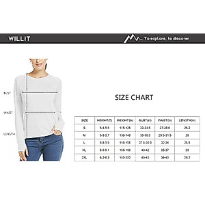 Willit Women's UPF 50+ Sun Protection Shirt Long Sleeve SPF UV Shirt Rash Guard Swim Hiking Fishing Tops Lightweight Purple M