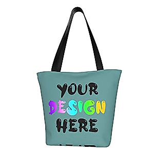 Custom Tote Bag Add Your Photo Image Personalized Shoulder Bags Custom Handbag For Women Teacher For Travel Shopping Personalized Gifts
