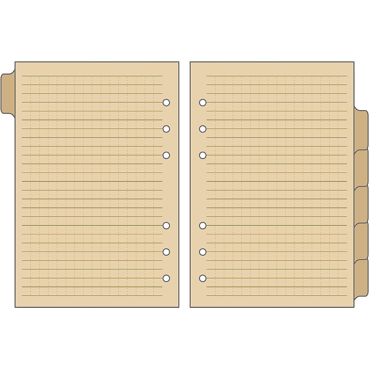 Rite in the Rain 2024 Dated Weekly Loose Leaf Calendar Set, 5” x 7”, Tan Sheets, 365 Days (No. PL2024W)