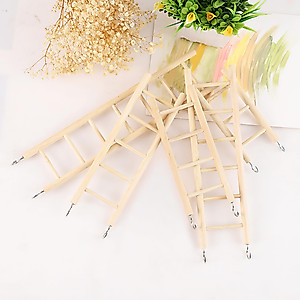 YHNTGB 5pcs Wooden Bird Ladder for Parrots Cage 5 Basic Sizes Perch Parakeet Climbing Toys Hanging Pet Natural Step Cockatoo Lovebirds