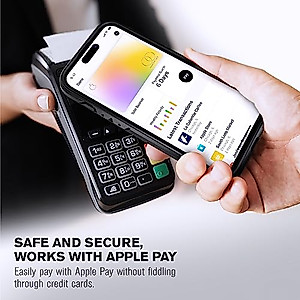 VENA vCommute Wallet Case Compatible with Apple iPhone 14 Pro Max (6.7"), (Military Grade Drop Protection) Flip Leather Cover Card Slot Holder with Kickstand - Deep Purple/Black